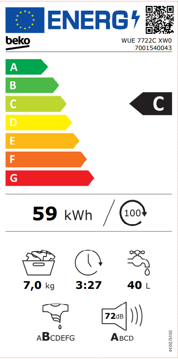 BEKO mašina za pranje veša WUE 7722C XW0 - Cene i akcije