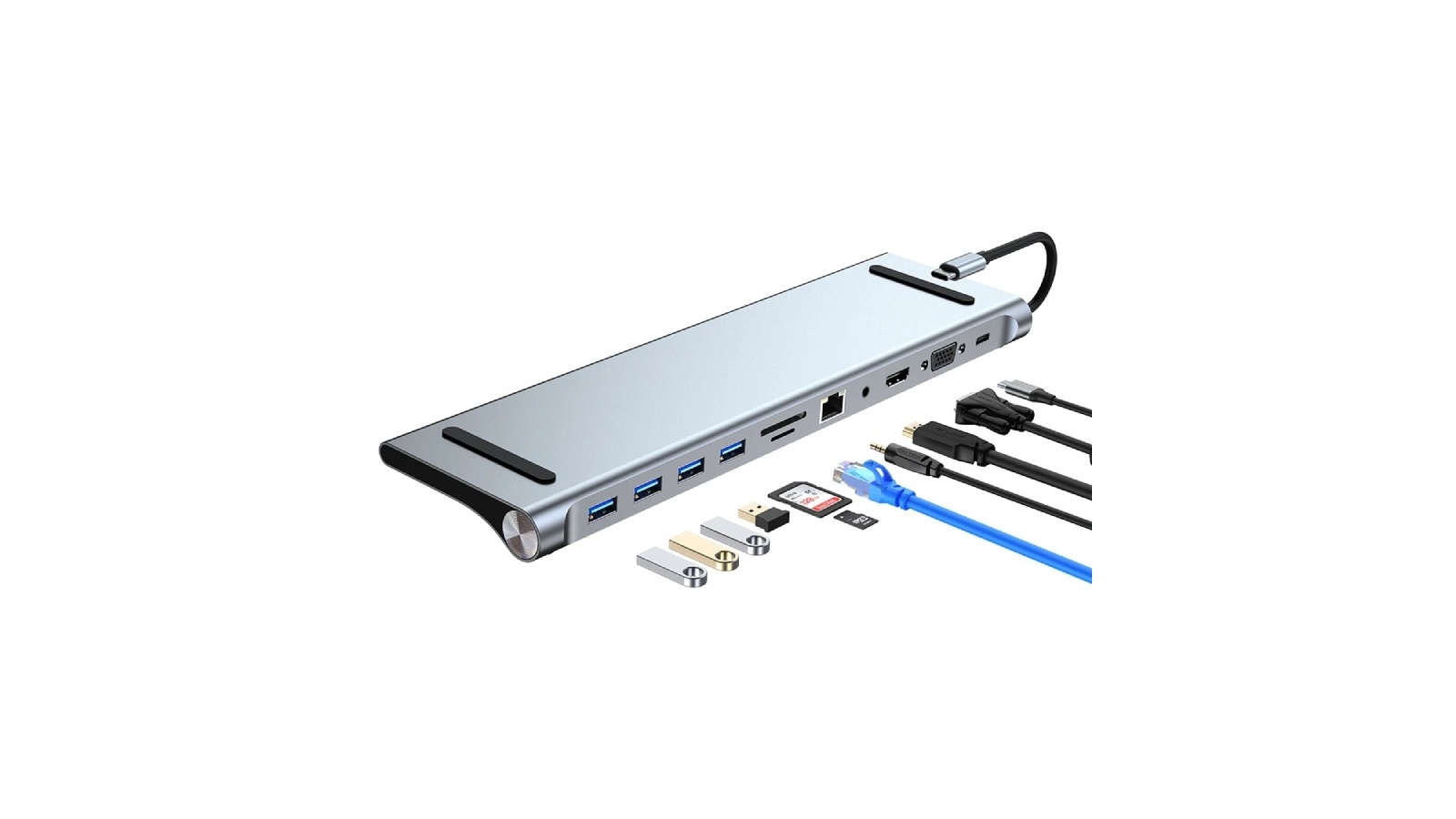 FAST ASIA konverter USB-C (m) na HDMI/VGA/4xUSB 3.0/RJ45/PD/Audio(ž/ž/ž ...