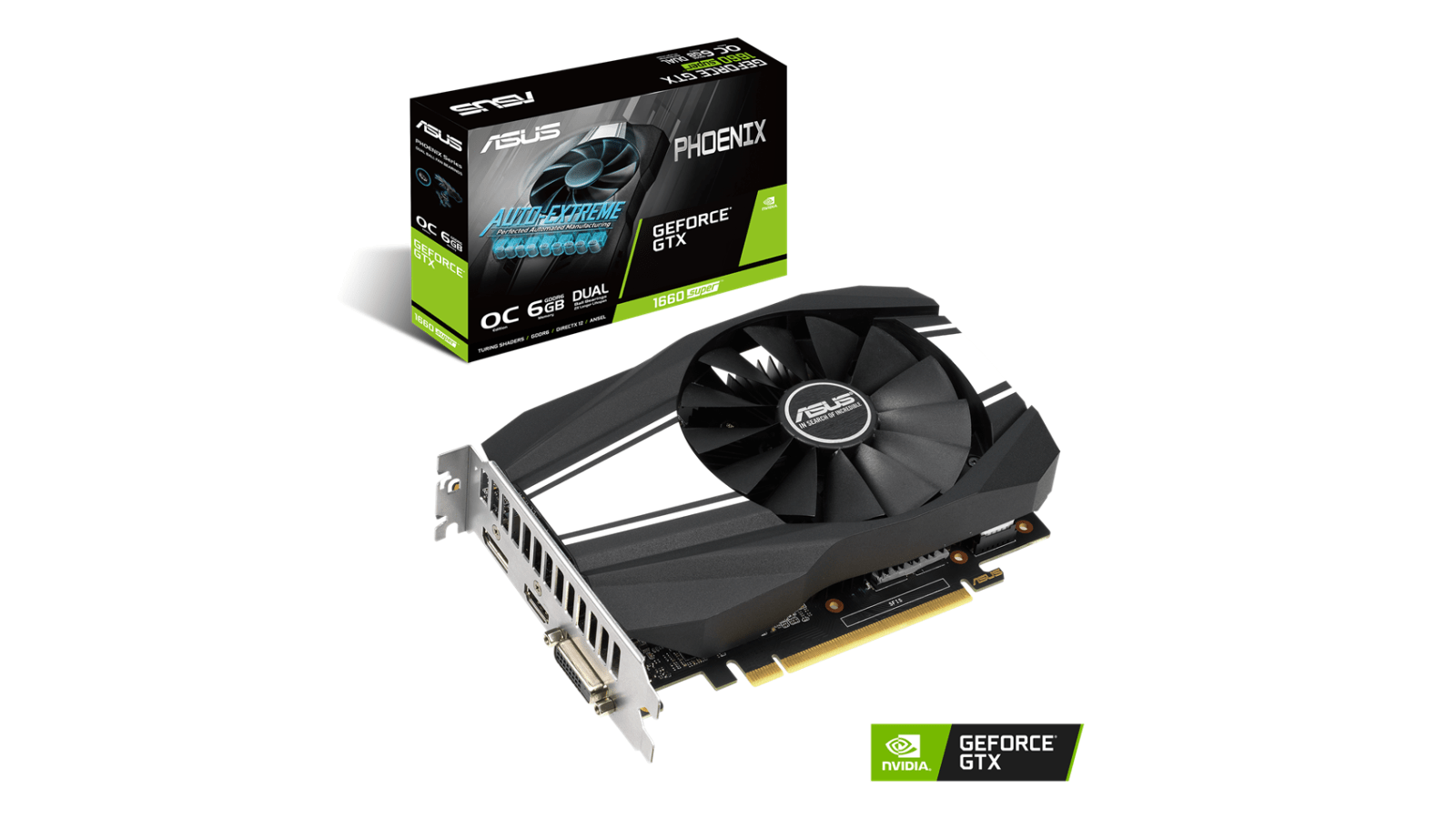 ASUS nVidia GeForce GTX 1660 Phoenix SUPER OC Edition 6GB GDDR6 192-bit ...