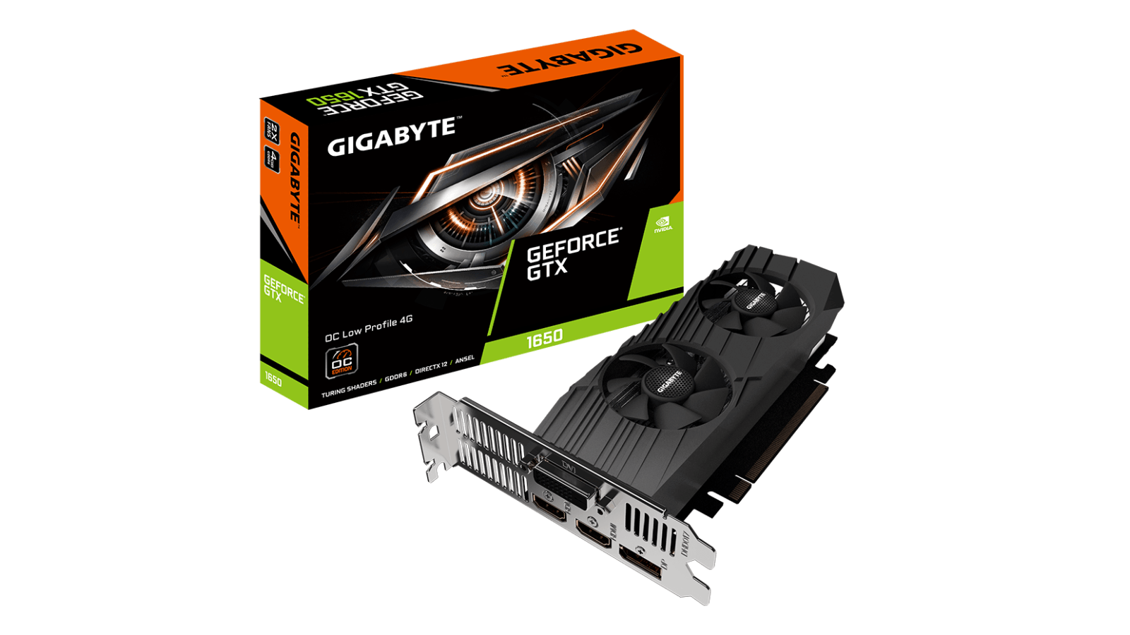 GIGABYTE nVidia GeForce GTX 1650 D6 OC Low Profile 4GB GDDR6 128-bit ...