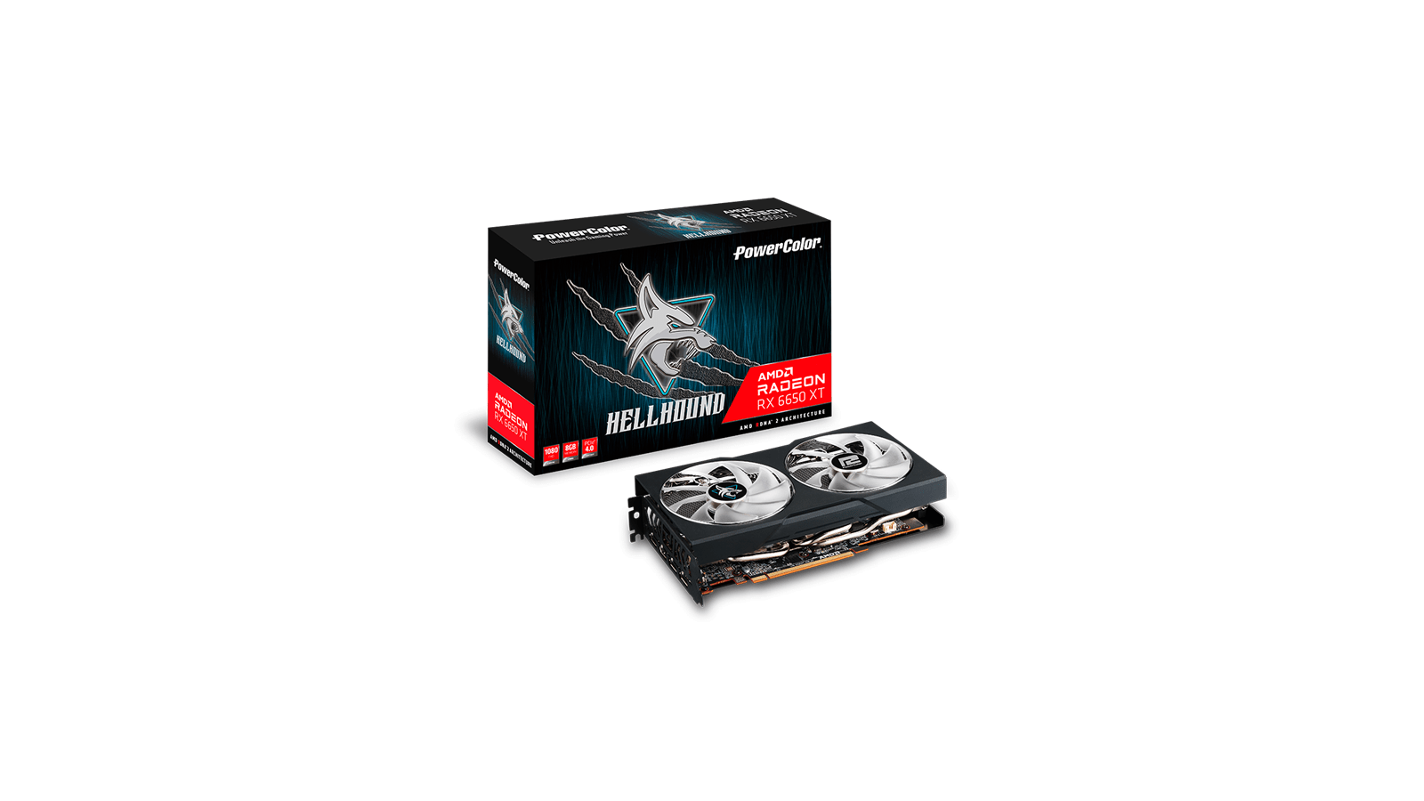 PowerColor AMD Radeon RX 6650 XT Hellhound OC 8GB GDDR6 128-bit ...