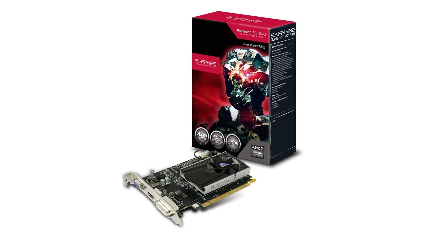 SAPPHIRE AMD Radeon R7 240 4GB GDDR3 128-bit grafička kartica - Cene i ...