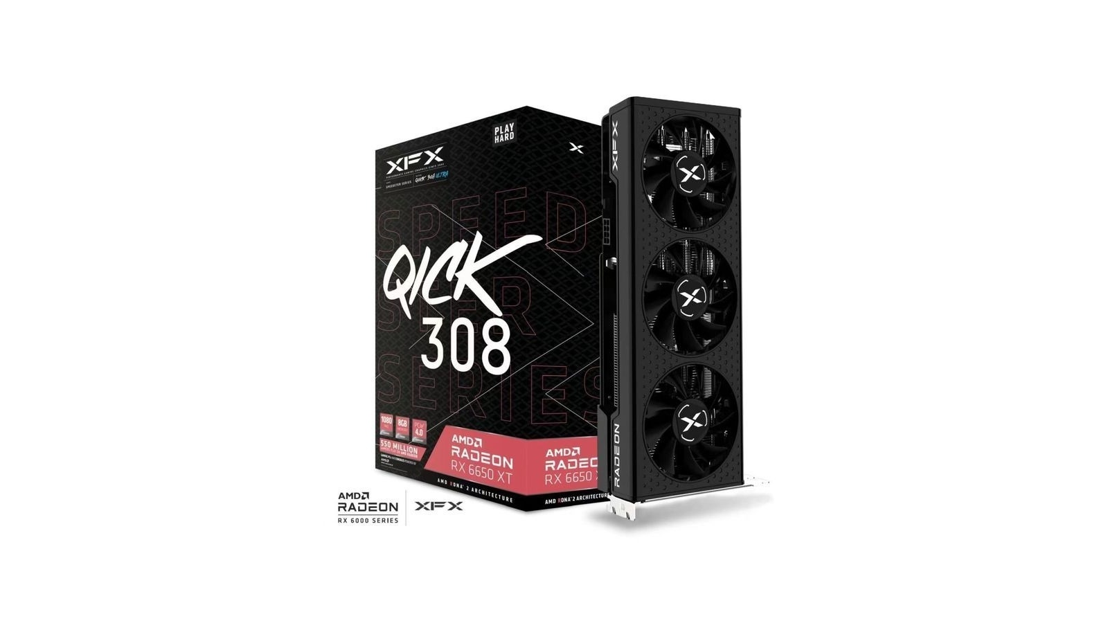 XFX AMD Radeon RX 6650 XT Speedster QICK 308 ULTRA Gaming 8GB GDDR6 128 ...