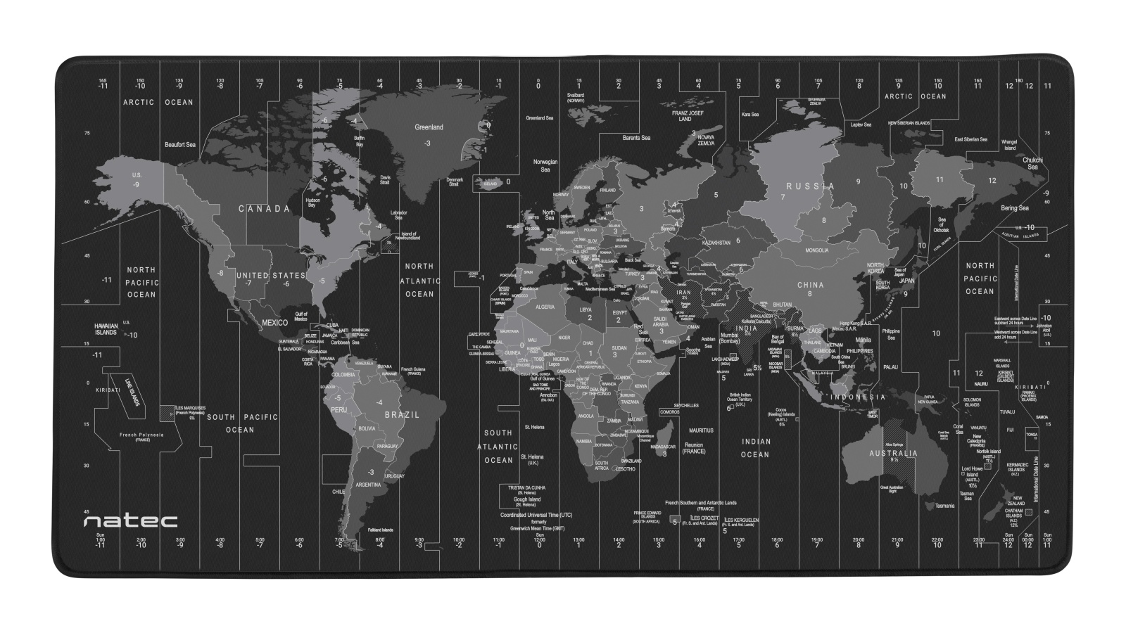 NATEC podloga za miša Time Zone Map Maxi NPO-1199 - Cene i akcije