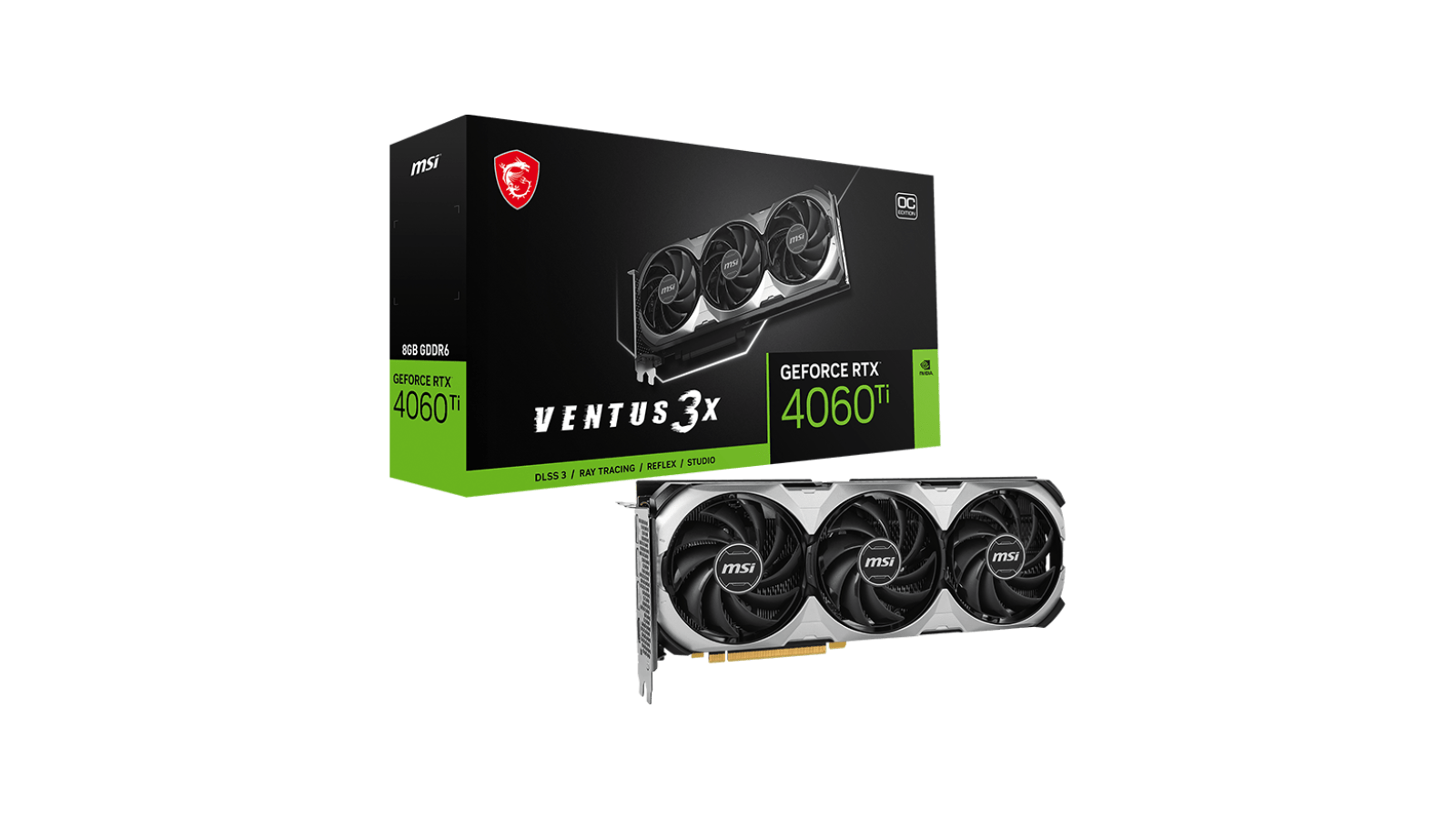 MSI nVidia GeForce RTX 4060 Ti VENTUS 3X E OC 8GB GDDR6 128-bit ...