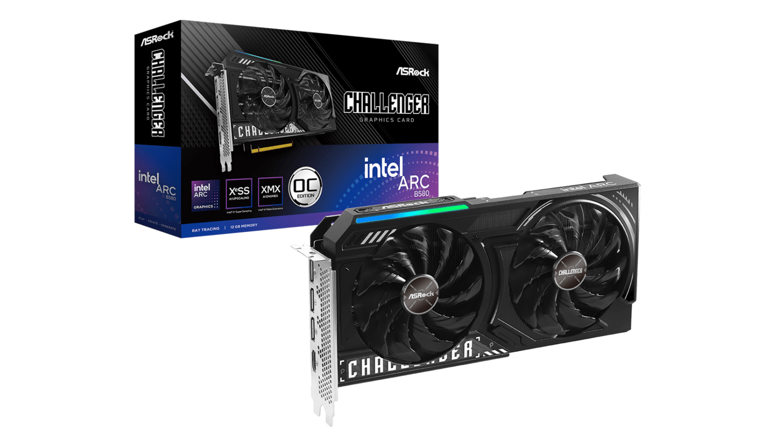 ASRock Intel Arc B580 Challenger OC 12GB GDDR6 192-bit grafička kartica ...