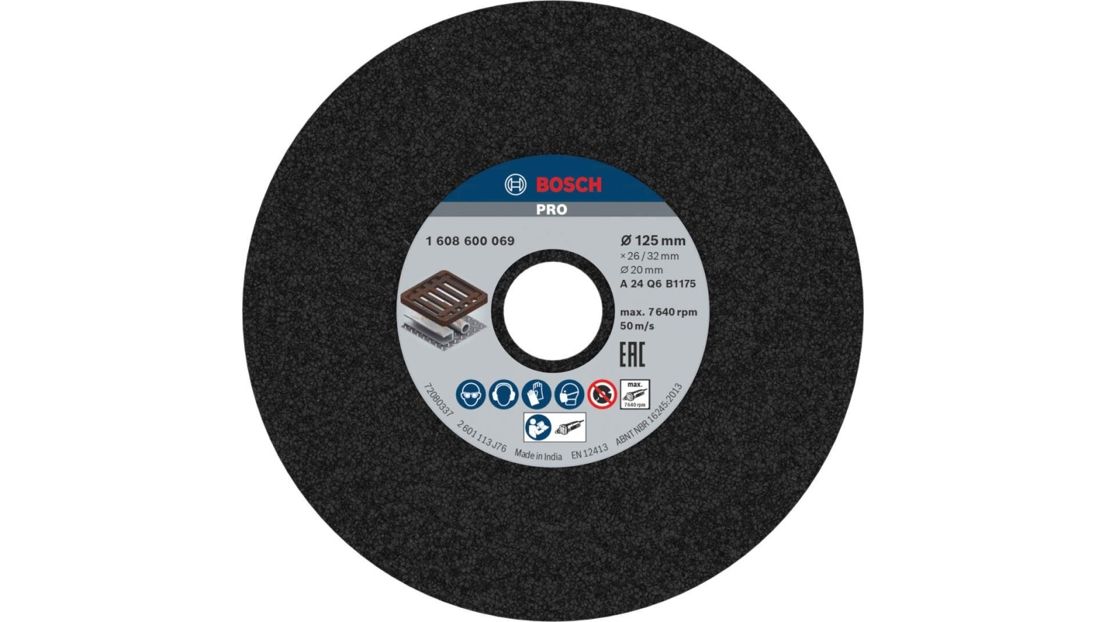 BOSCH 125x26x20 mm A24 Q6 B1175 1608600069 brusni kamen za tocilo ...