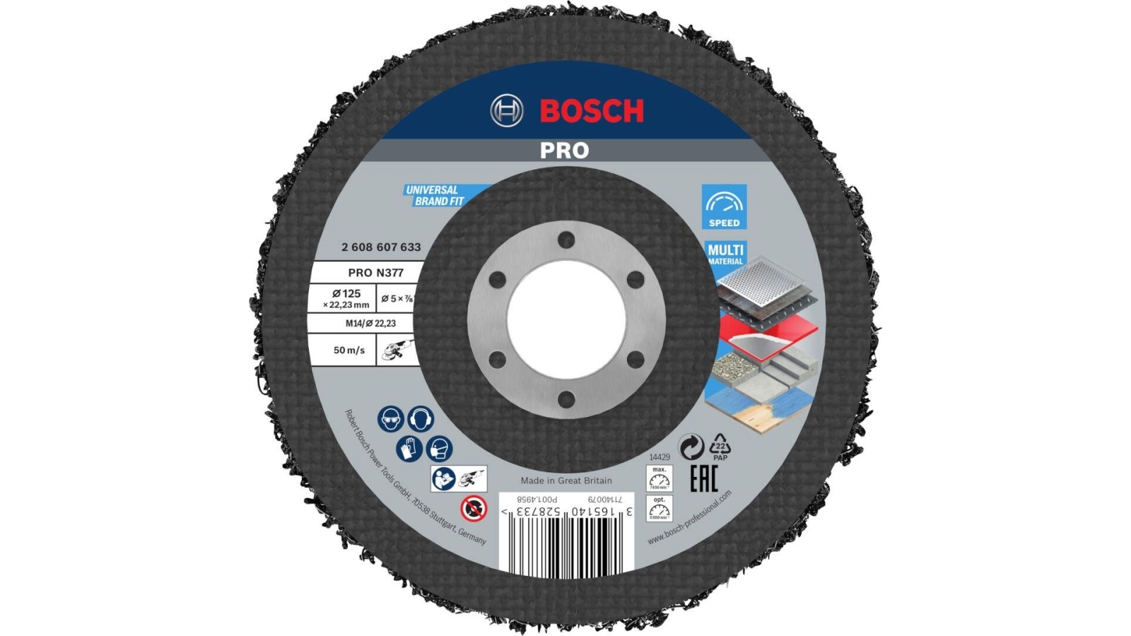 BOSCH PRO N377 125 mm 2608607633 disk za čišćenje - Cene i akcije