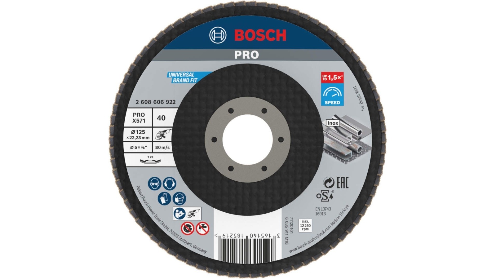 BOSCH PRO X571 flap disk 125 mm G40 2608606922 brusna ploča - Cene i akcije