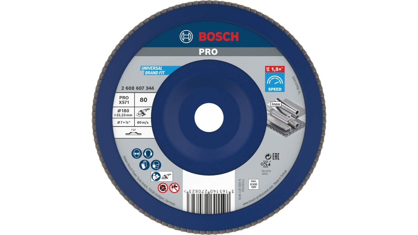 BOSCH PRO X571 flap disk 180 mm G80 2608607344 brusna ploča - Cene i akcije