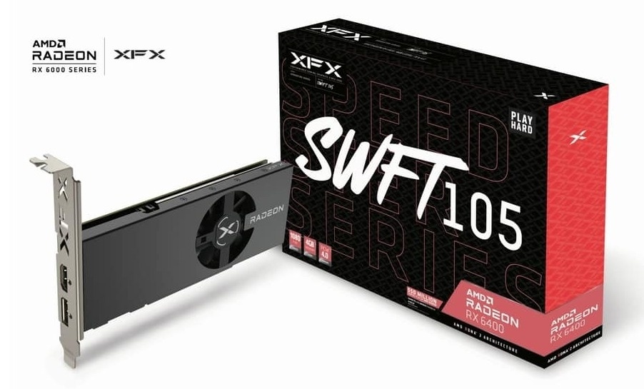 XFX AMD Radeon RX 6400 LP SPEEDSTER SWFT105 4GB GDDR6 64-bit grafička ...